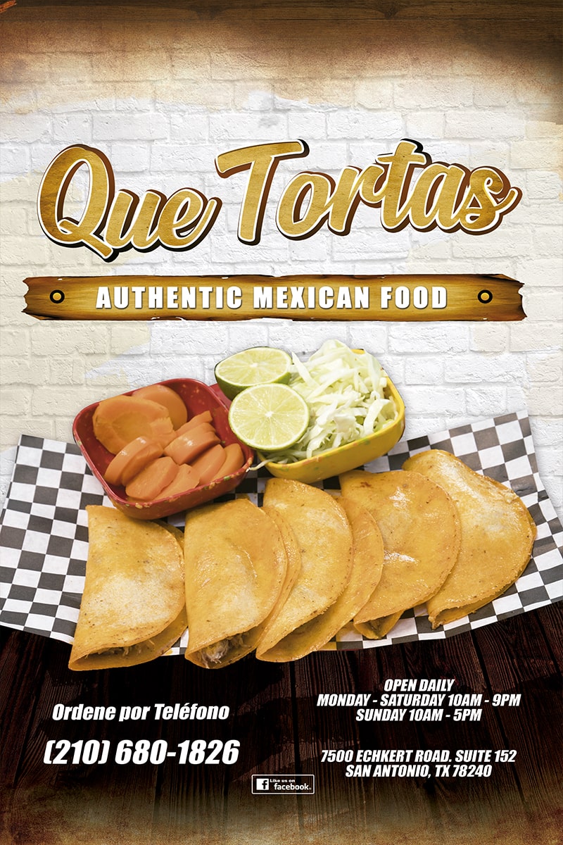 Que Tortas – Advertising for Restaurants
